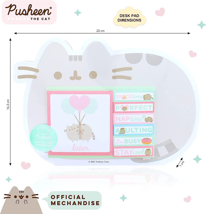 Pusheen Desk Pad & Sticky Memo Notes | Kawaii Stationery & Gifts ...